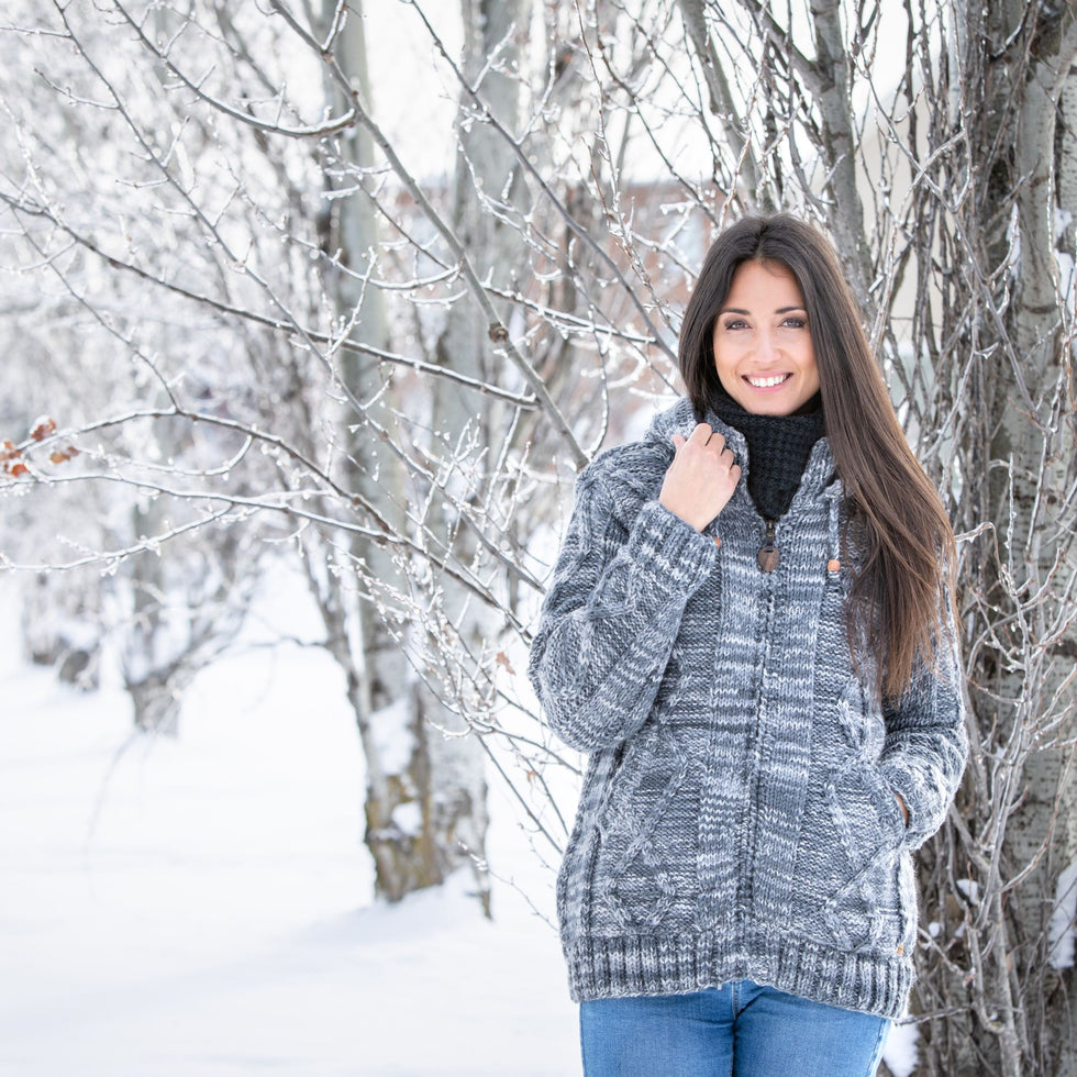 Shannon Wool Sweatet – Cable Knit, Fleece Lined, Handknit – Lost ...