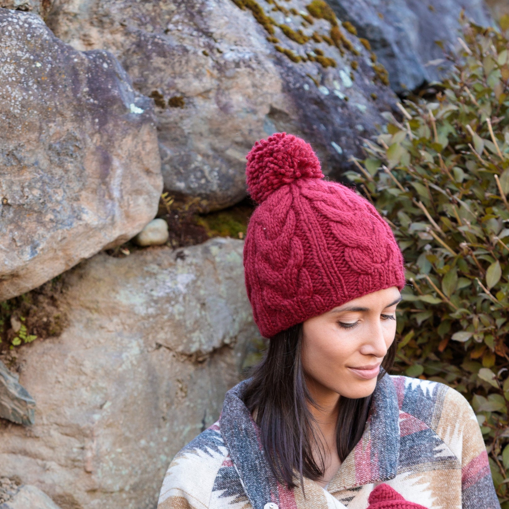 Quebec Chunky Wool Beanie - 100% Wool, Cable Knit Hat – Lost Horizons USA