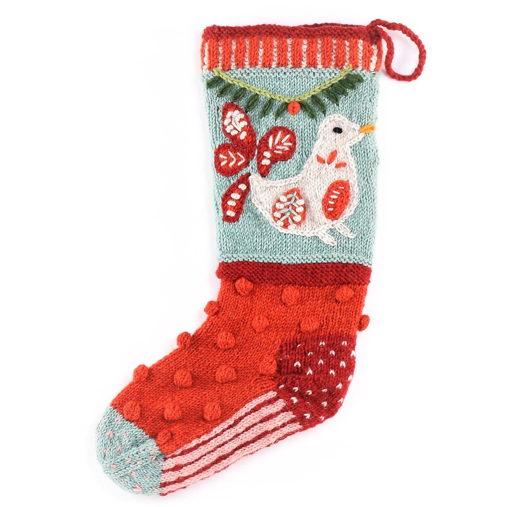 Dove Christmas Stocking - Handcrafted Wool Holiday Decor – Lost ...