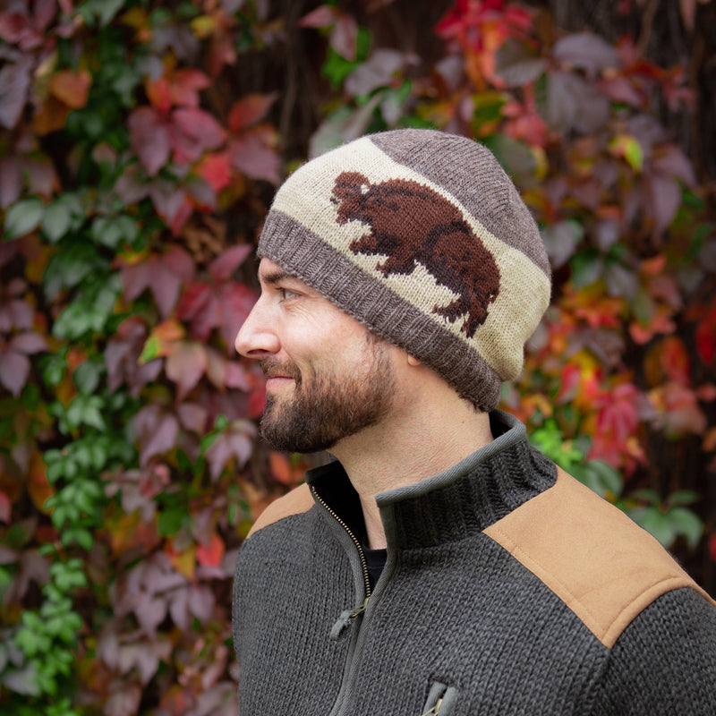 Buffalo Beanie - knit hat w/ bold buffalo motif – Lost Horizons USA